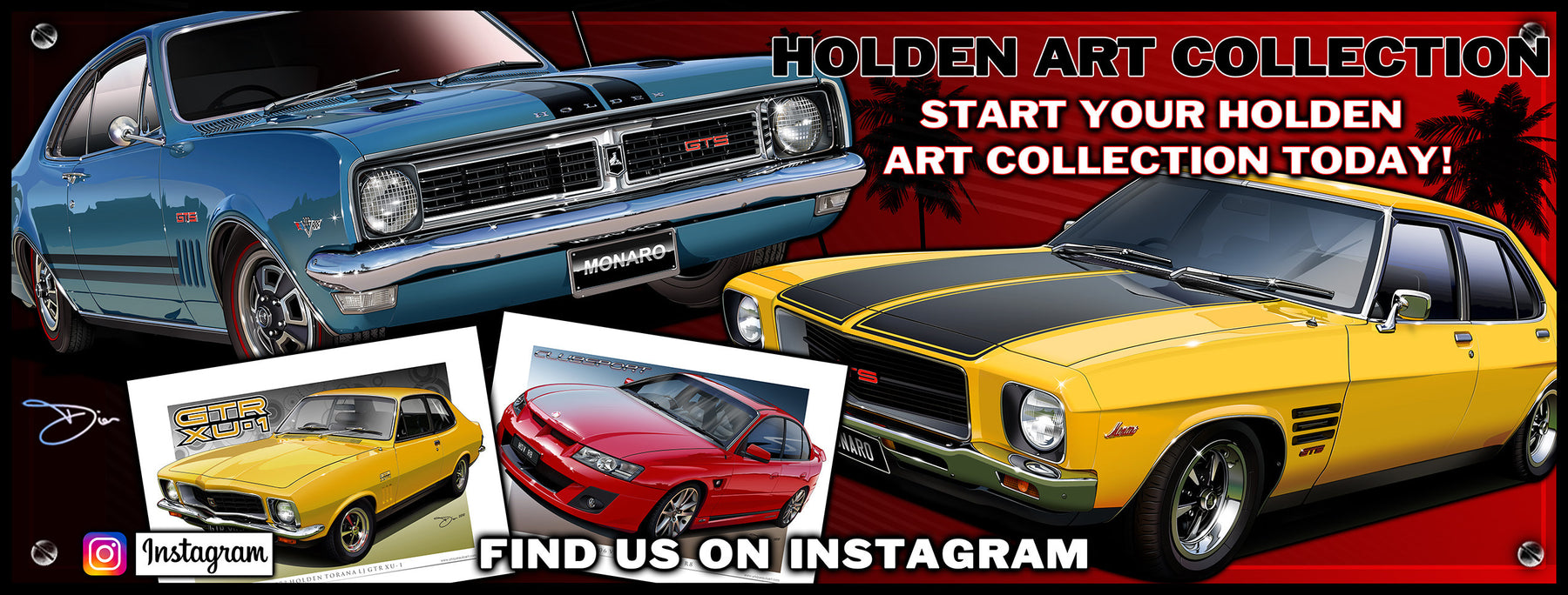 Car Drawings | Automotive Art | Australian Muscle Cars – Unique Autoart