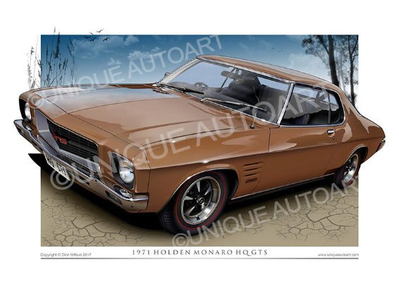 HQ Monaro Coupe | Holden Canvas Prints | Car Art From Unique Autoart