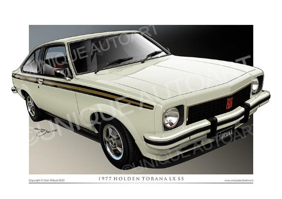 LX SS Torana | Car Art | Holden Drawings From Unique Autoart