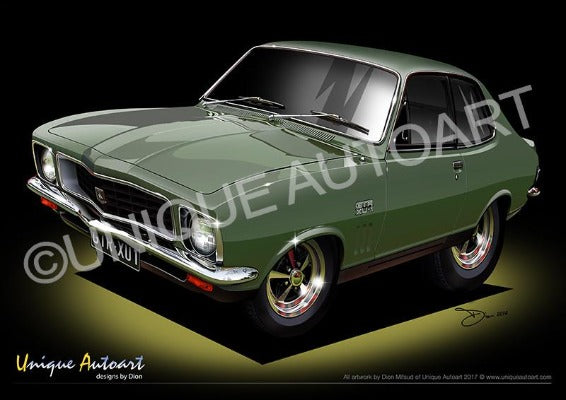LJ Torana Cartoon Cars | Holden Car Prints From Unique Autoart